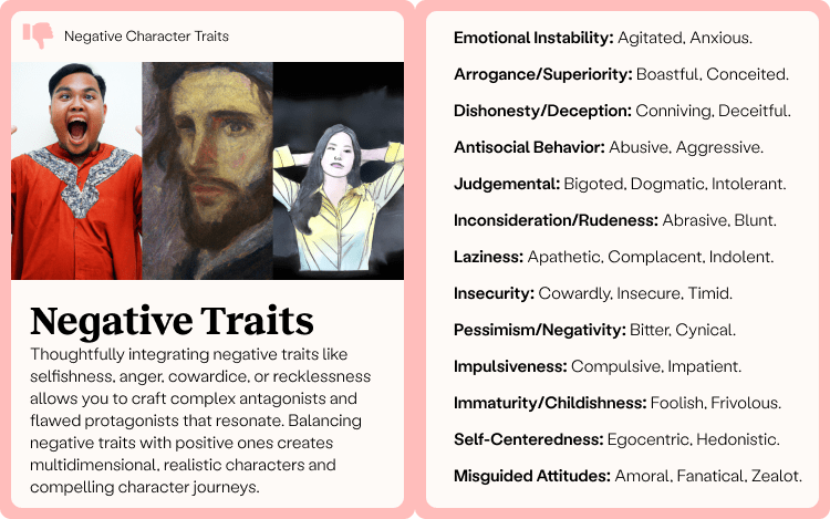 500+ Negative Character Traits - Ultimate List for Writers